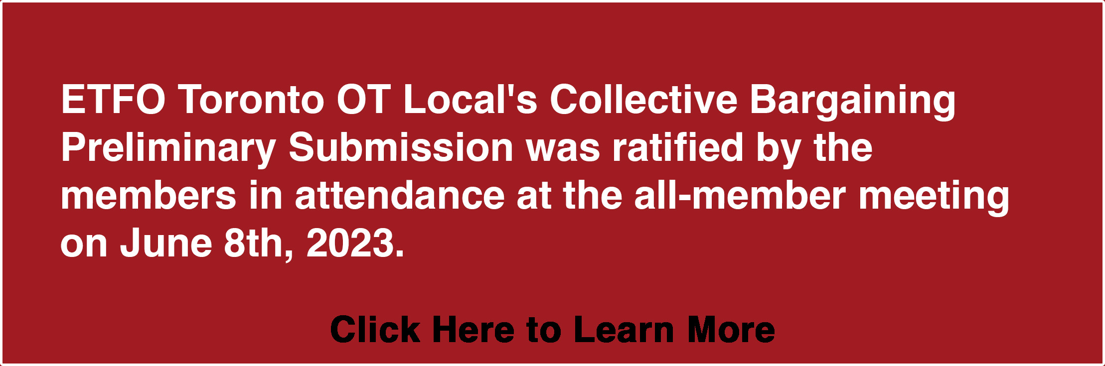 ETFO – Toronto Occasional Teachers – Respect is a two way street
