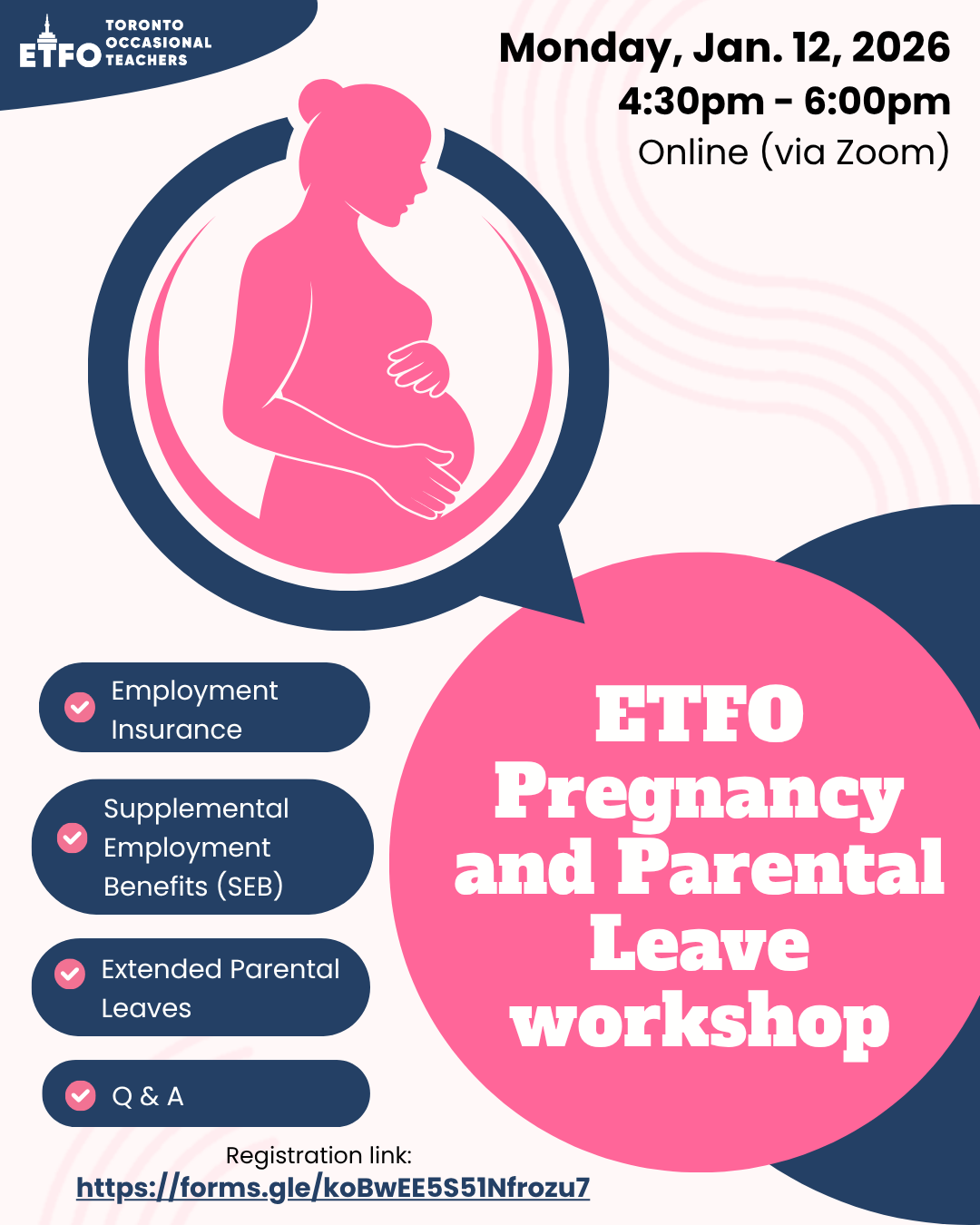 Pregnancy and Parental Leave workshop – Jan. 12, 2026 – ETFO – Toronto ...