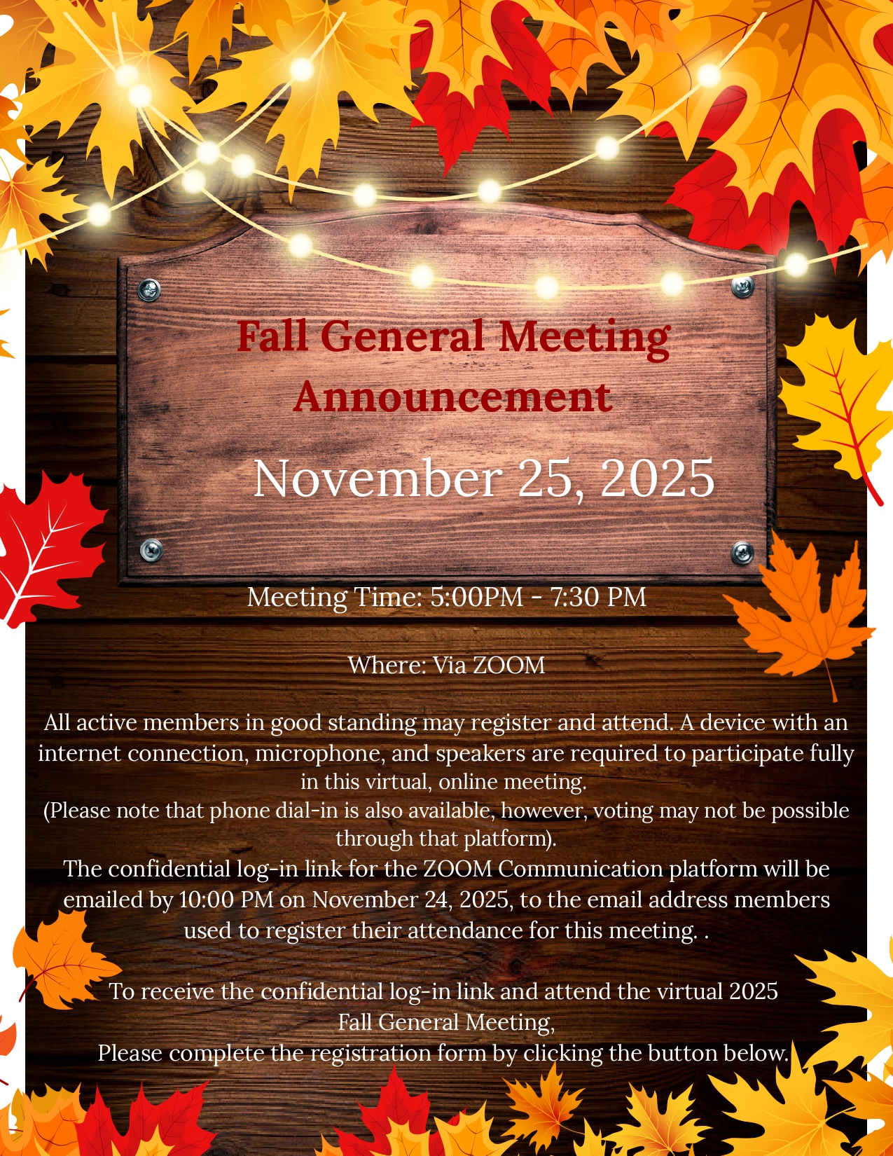Fall General Meeting Announcement Meeting – ETFO – Toronto Occasional ...